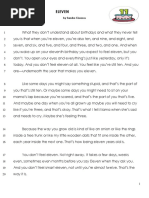 Eleven by Sandra Cisneros PDF | PDF | Language Arts & Discipline