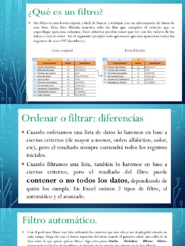 Filtros Avanzados en Excel: Guía Práctica | PDF