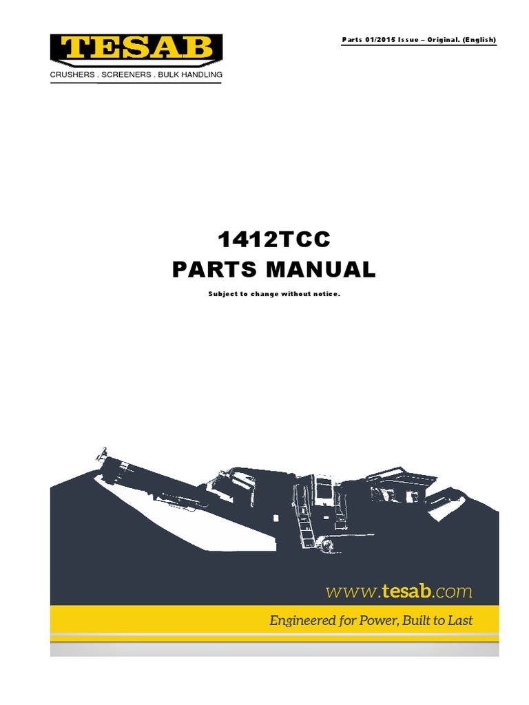 1412TCC Parts Manual 01-2015 Issue English | PDF | Clutch | Machines