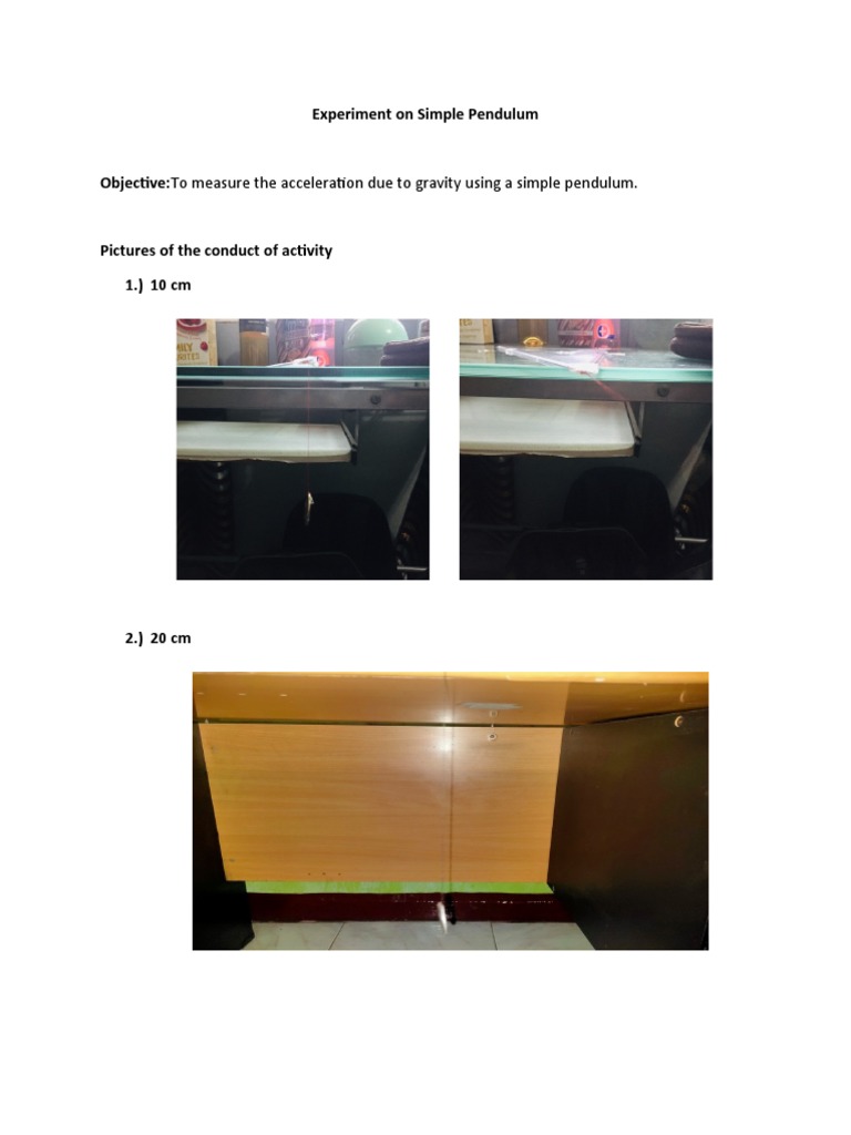 Measure Gravity with Pendulum Experiment | PDF | Pendulum | Mass