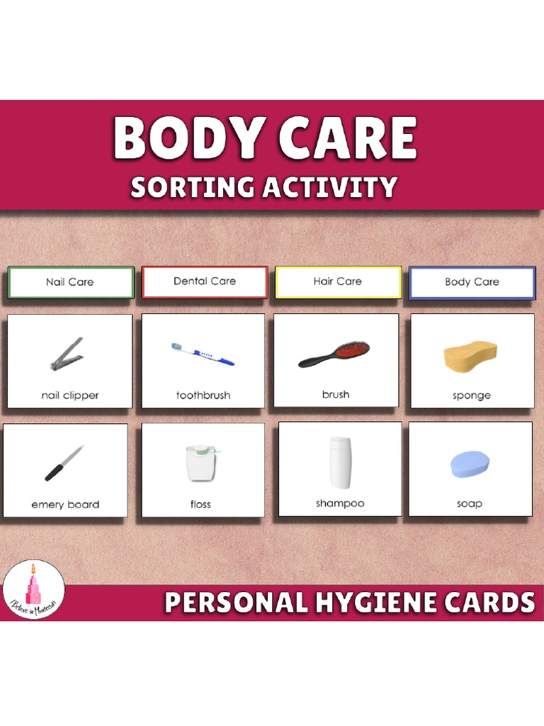 PersonalHygieneToolsMontessoriSortingActivity 1 | PDF | Digital ...