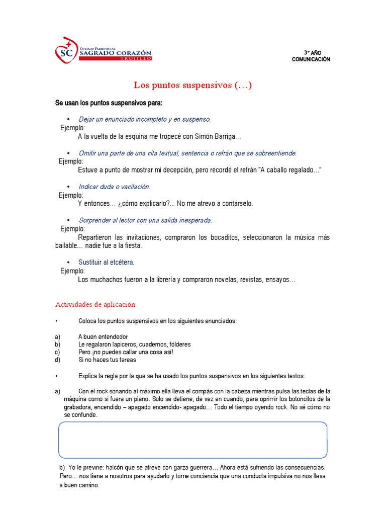 Los Puntos Suspensivos y Los Dos Puntos | PDF | Entretenimiento (general)