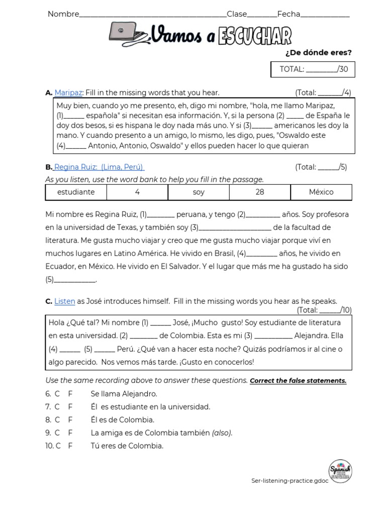 Matthew Fry Ser Listening Practice | PDF | Ciencias sociales | Artes ...