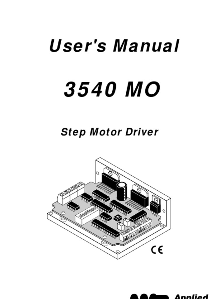 User's Manual: Step Motor Driver | PDF | Power Supply | Electric Motor