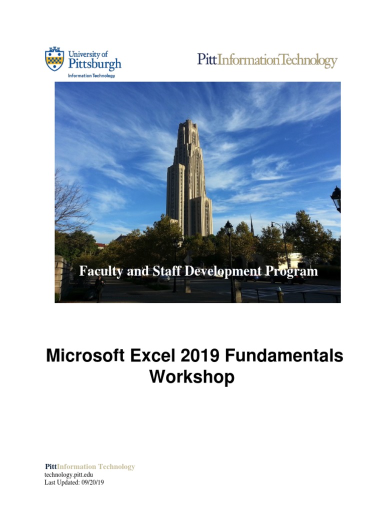 Excel 2019 Fundamentals Guide | PDF | Microsoft Excel | Spreadsheet