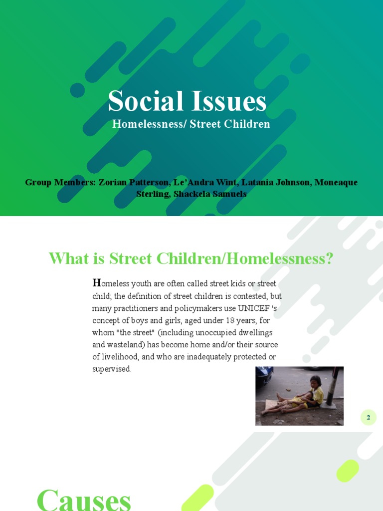 Social Issues: Homelessness/ Street Children | PDF | Homelessness ...