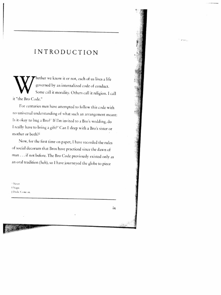 The Bro Code by Barney Stinson | PDF