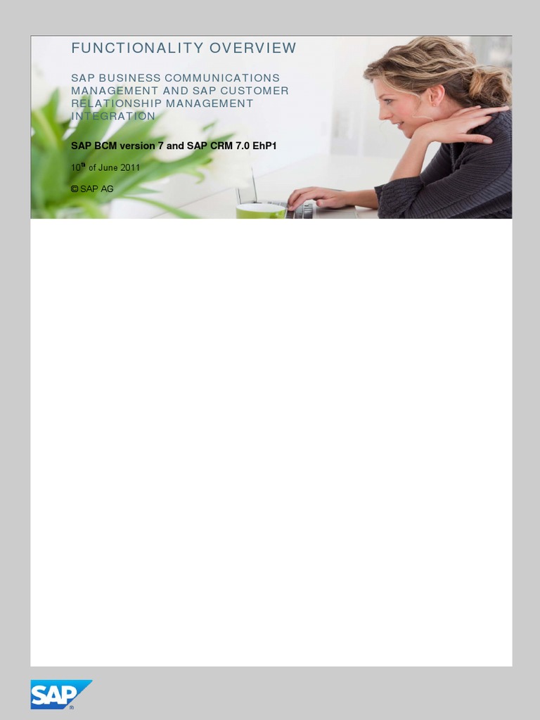 SAP BCM 7 and SAP CRM Integration Description | PDF | Customer ...