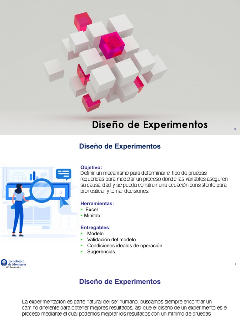 Diseño y Análisis de Experimentos DoE | PDF | Experimentar | Diseño de ...