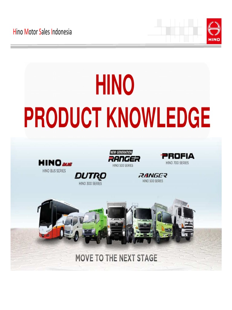 Hino Product Knowledge: Ino Otor Ales Ndonesia | PDF | Automotive ...