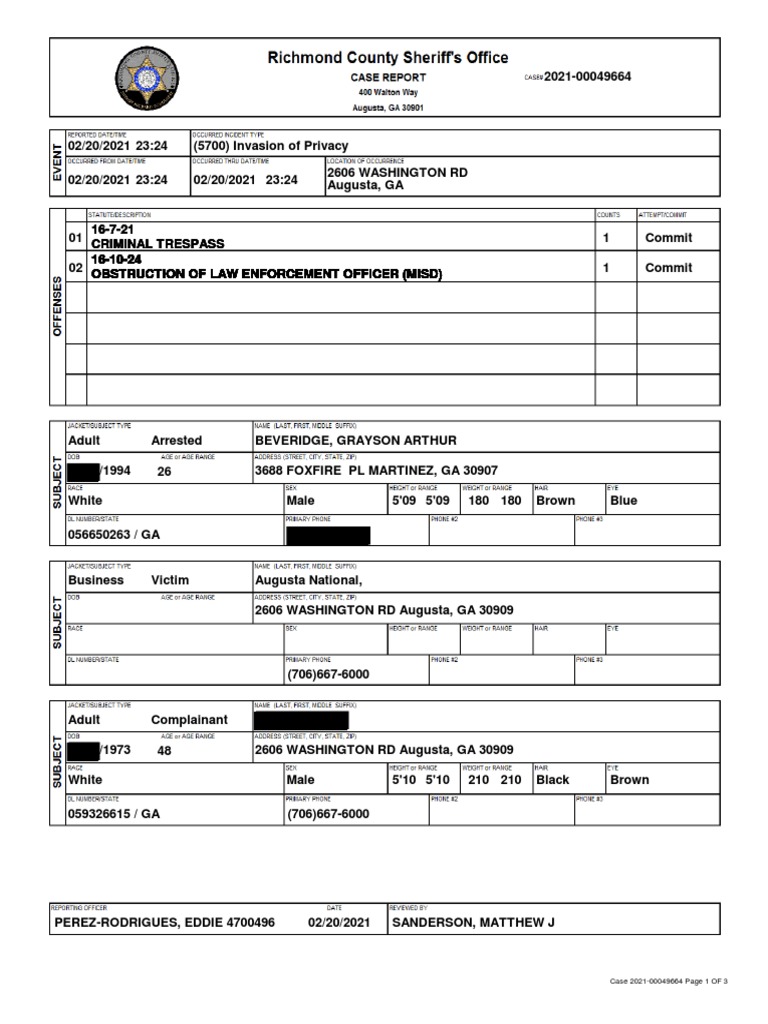 21-049664 Incident Report | PDF | Criminal Law | Government