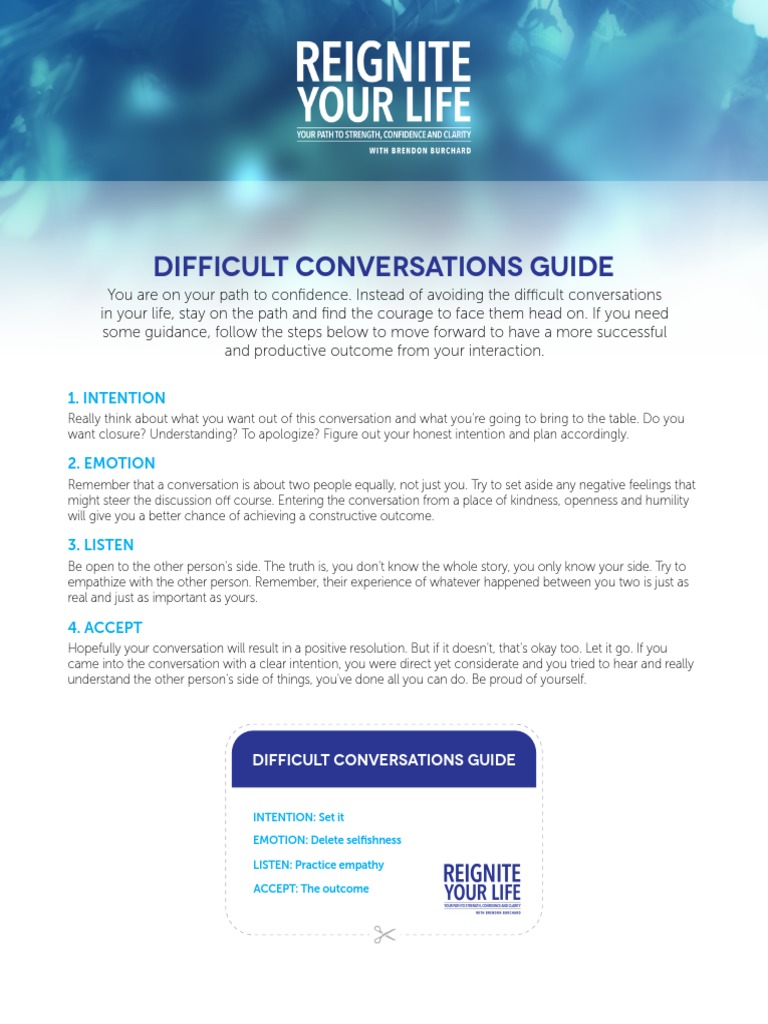 Ryl Difficult Conversations Guide | PDF