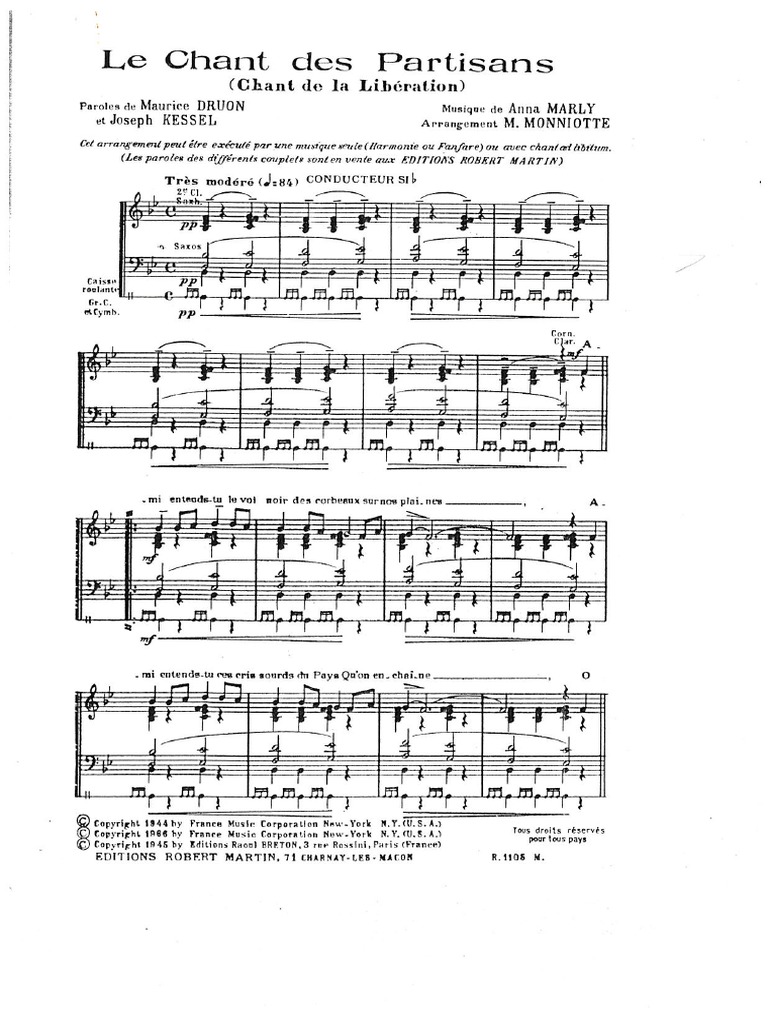 Le Chant Des Partisans | PDF