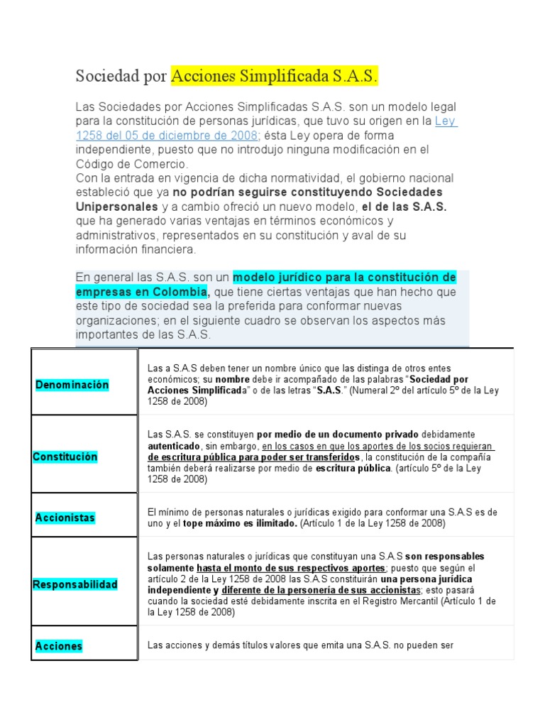 Sociedad Por Acciones Simplificada S | PDF | Gobierno | Business