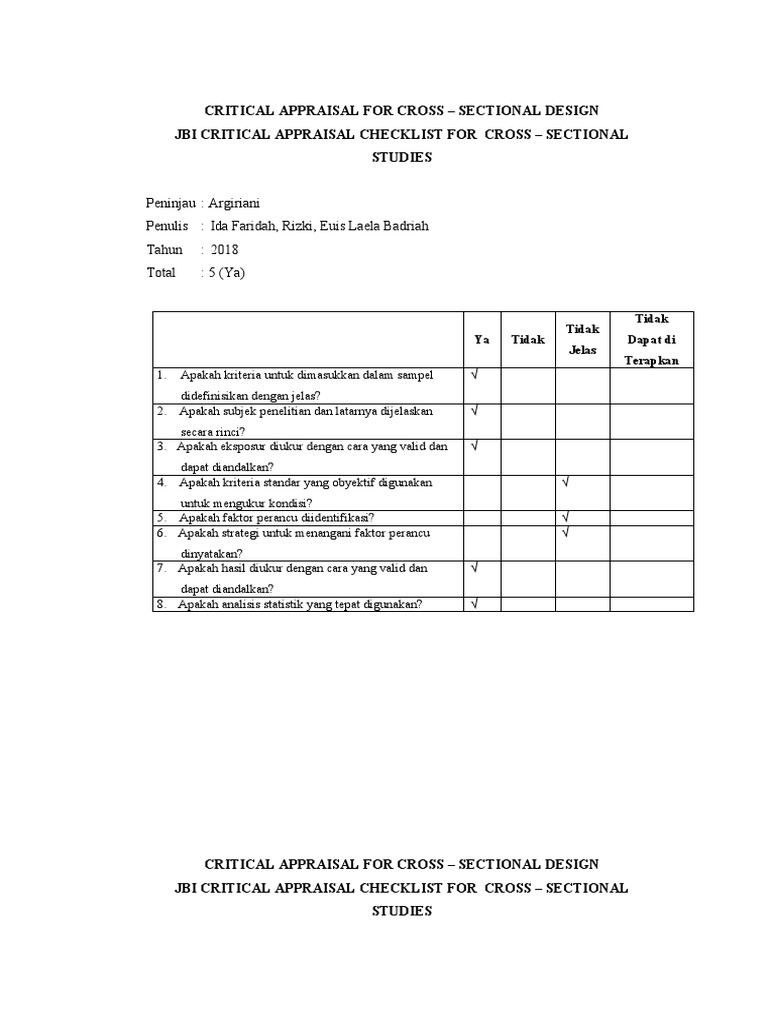 Jbi Critical Appraisal | PDF