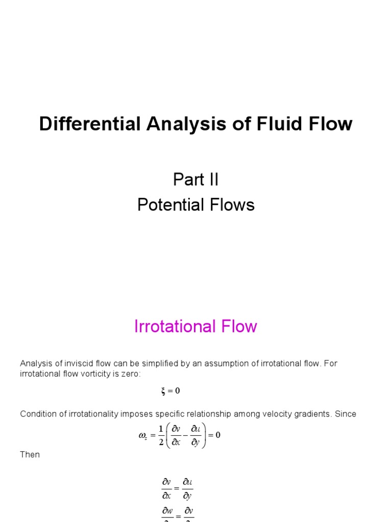 CH 6 Differential Analysis of Fluid Flow Part II | PDF | Vortices | Fluid Dynamics