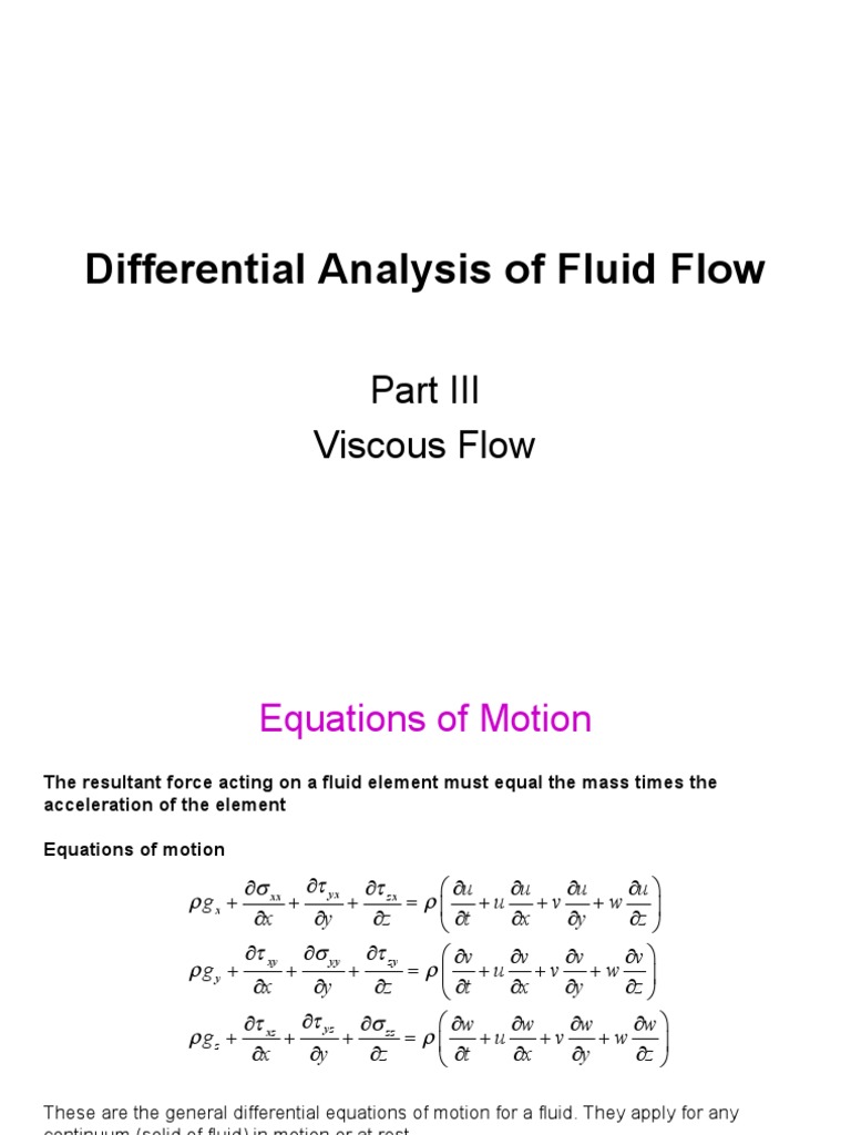 Viscous Flow and Navier-Stokes Analysis | PDF | Fluid Dynamics | Navier ...