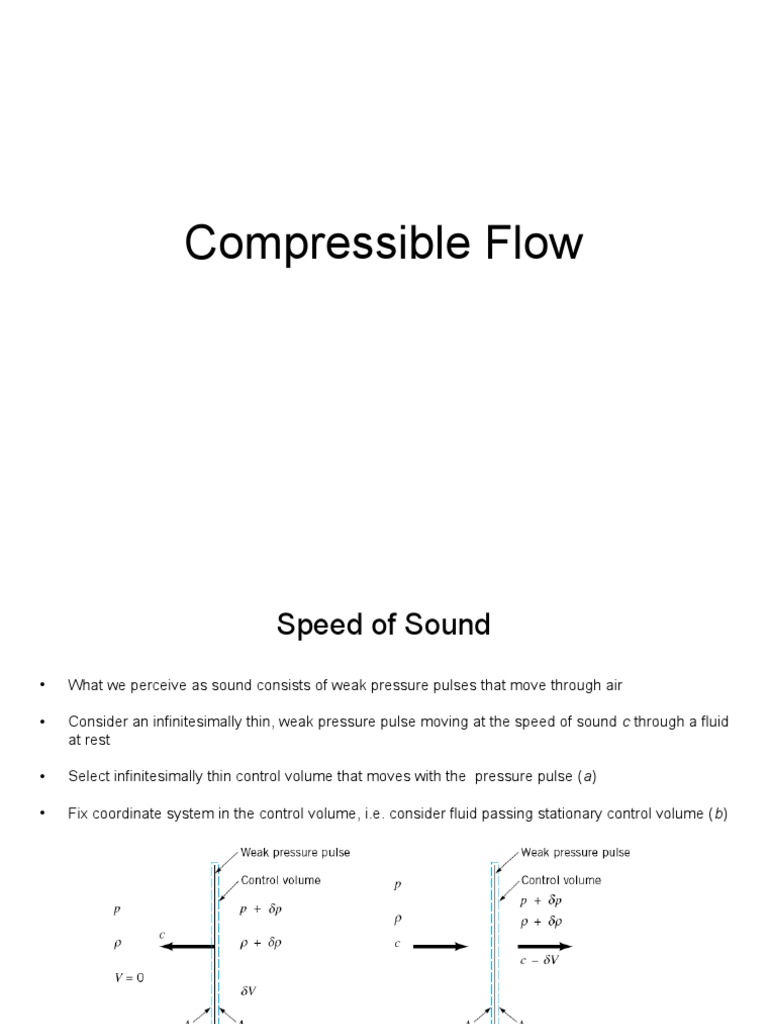 CH 11 Compressible Flow | PDF | Compressible Flow | Mach Number