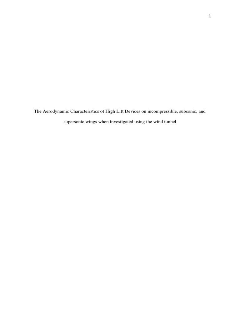 Aerodynamics of High Lift Devices | PDF | Flap (Aeronautics) | Lift (Force)