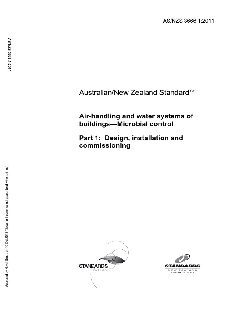 Australian/New Zealand Standard | PDF | Air Conditioning | Duct (Flow)
