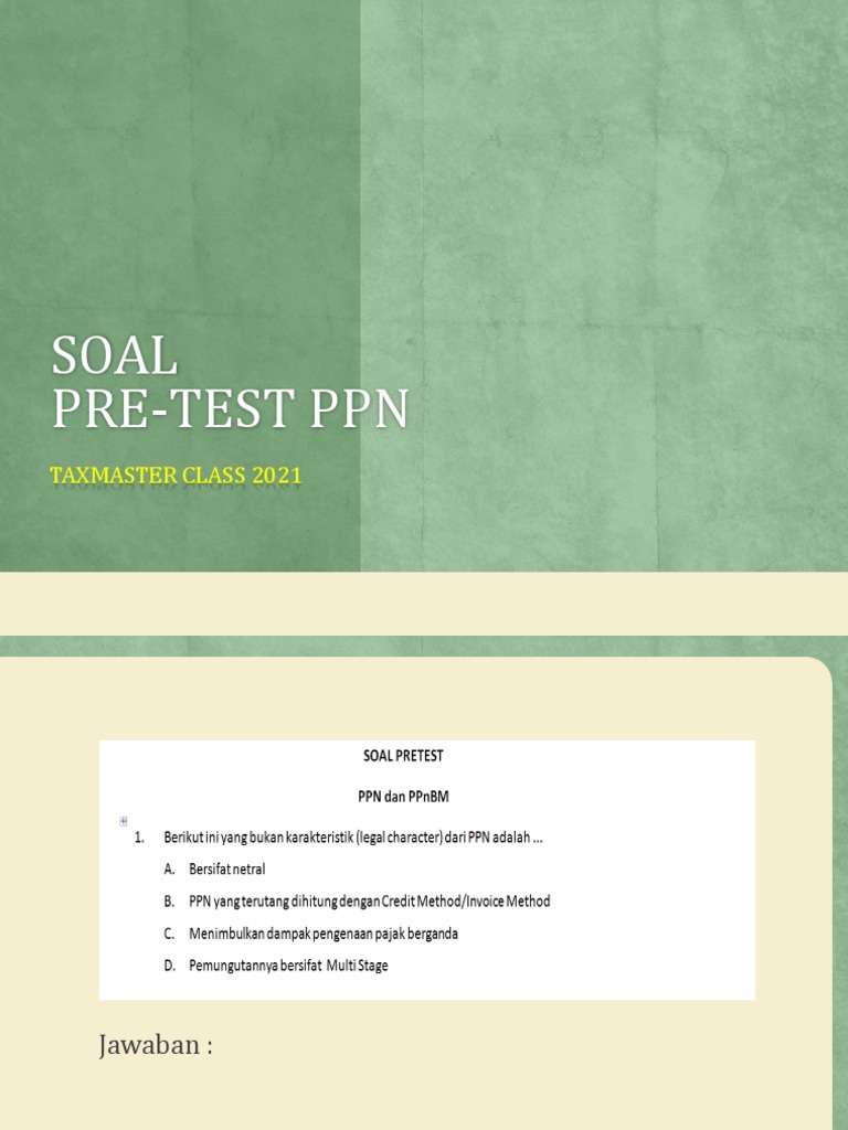Contoh Pretest PPN | PDF