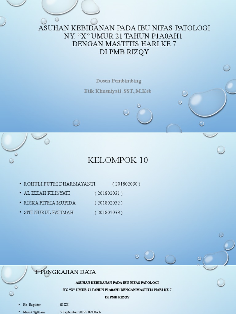 KLP 10 - Kegawatdaruratan Masa Nifas (PPT Mastitis) | PDF | Sains & Matematika