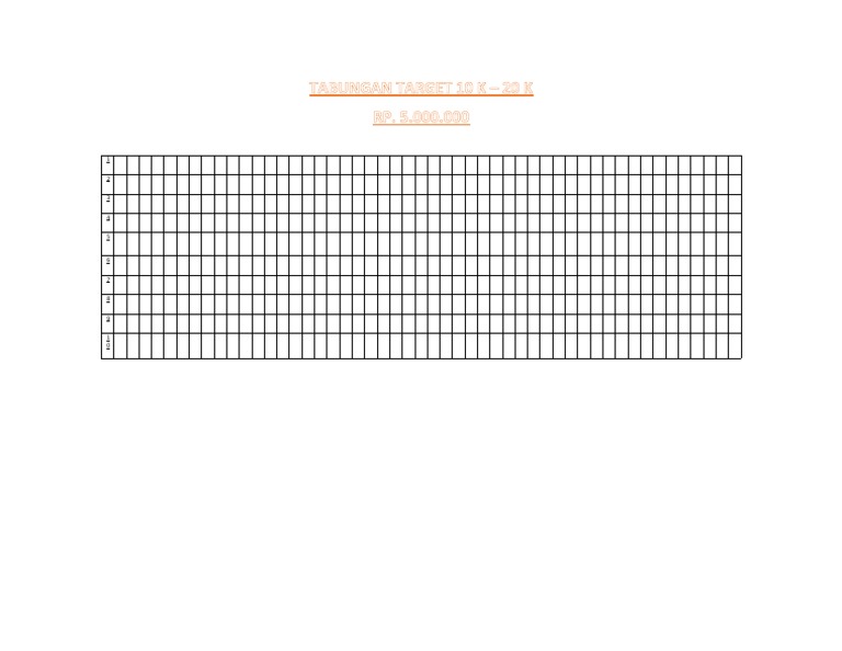 Tabungan Target 10 K | PDF