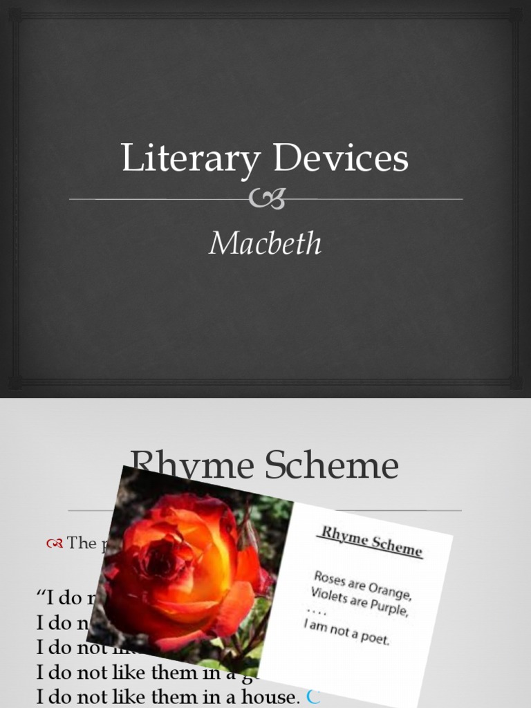 Literary Devices in Macbeth Explained | PDF | Poetry | Rhythm And Meter