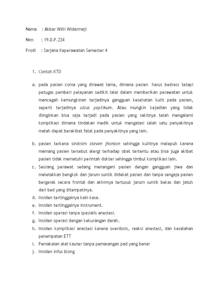 Contoh KTD, KNC, KTC, KPC | PDF