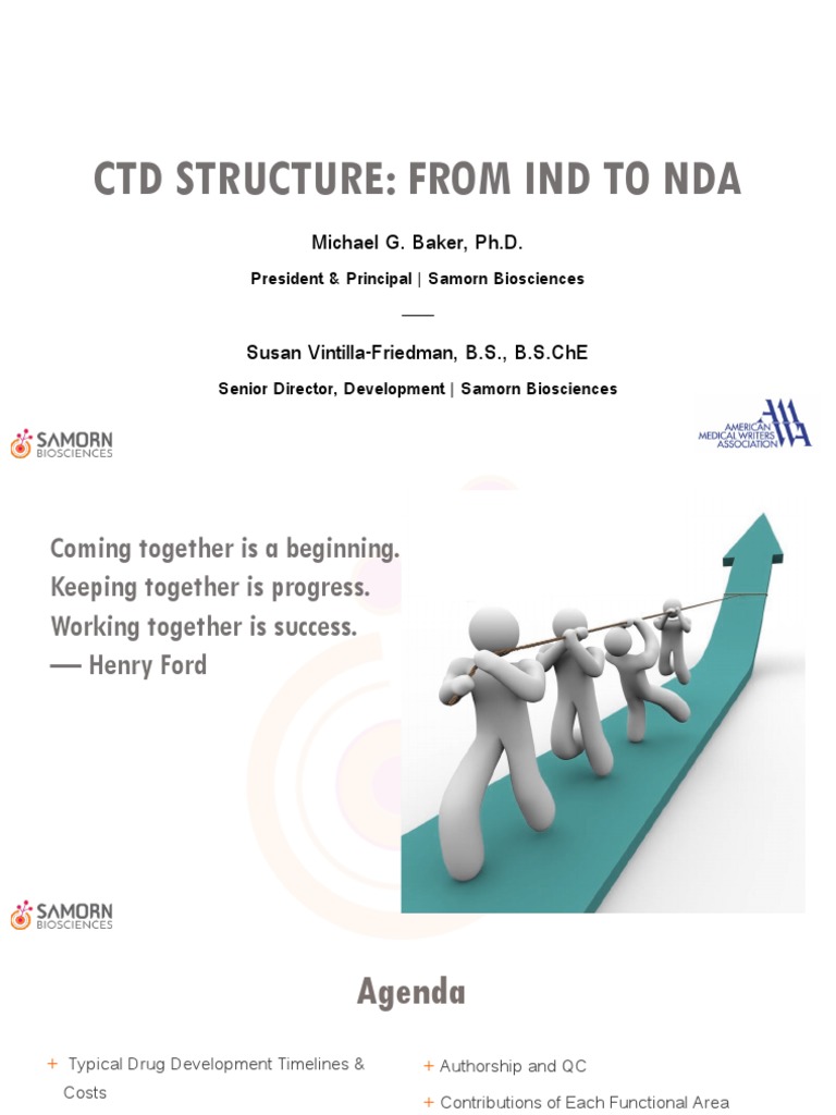 CTD Structure: From Ind To Nda: Michael G. Baker, Ph.D. - Susan ...