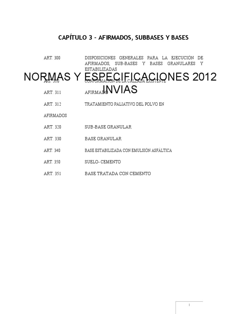 Norma Invías 2012 Capítulo 3 | PDF | Entorno natural | Transporte