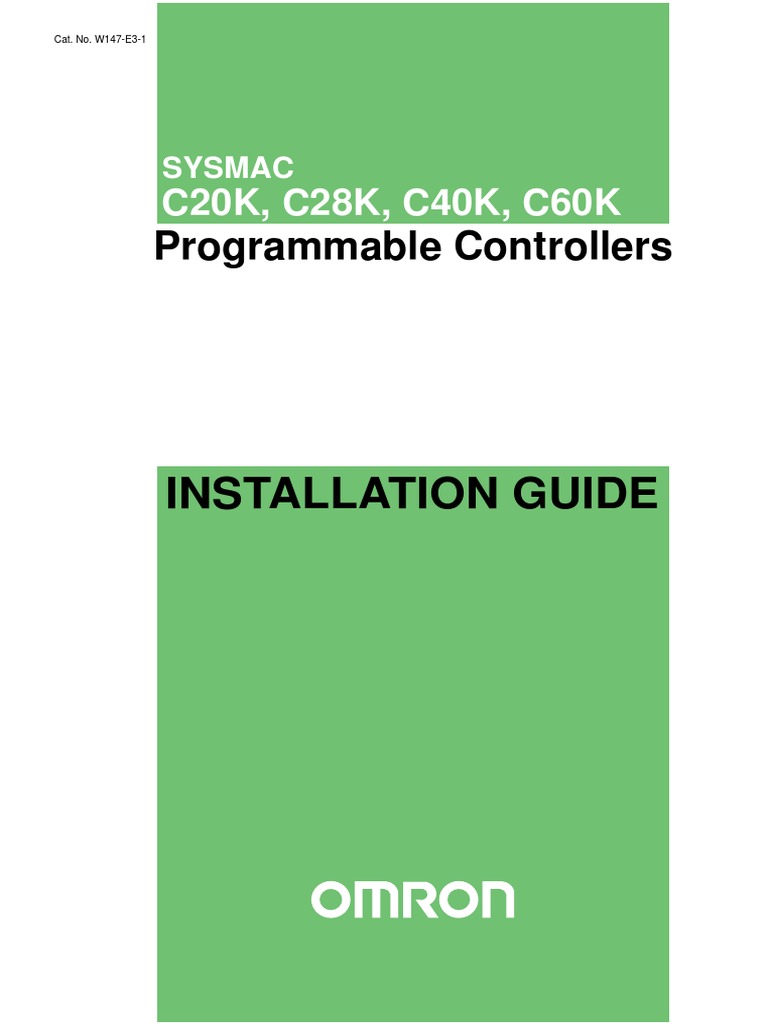 Omron Programmable Controllers Sysmac C20K, C28K, C40K, C60K | PDF