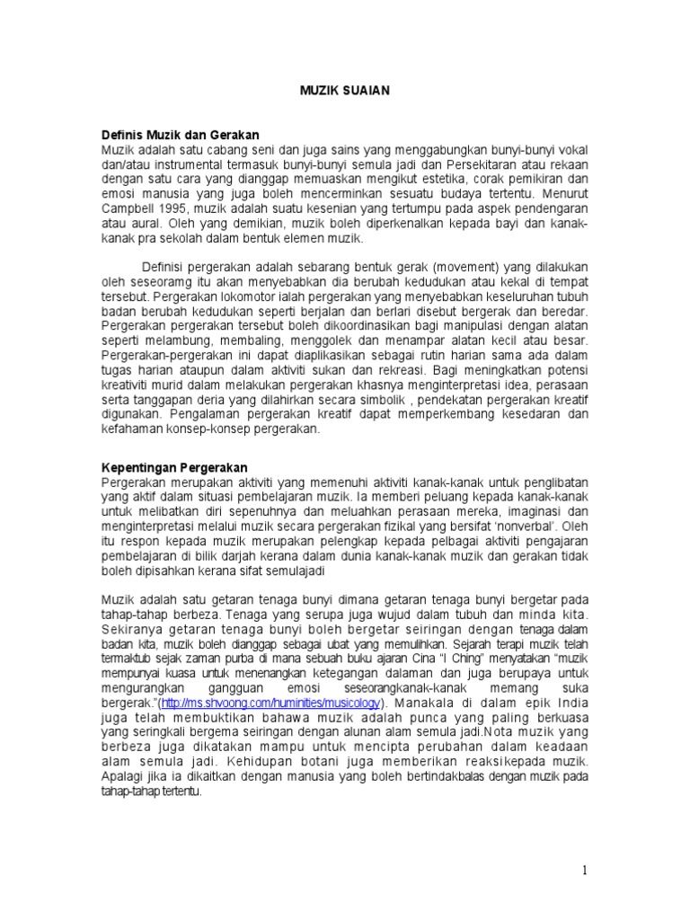 Nota Terapi Muzik | PDF