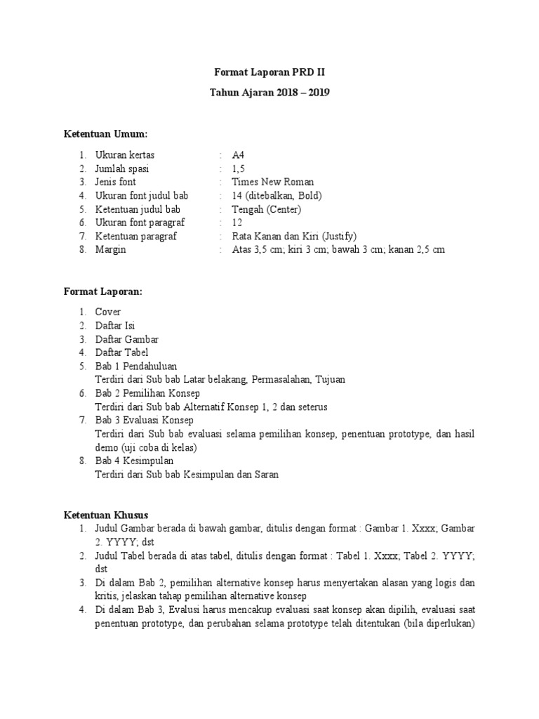 Format Laporan | PDF