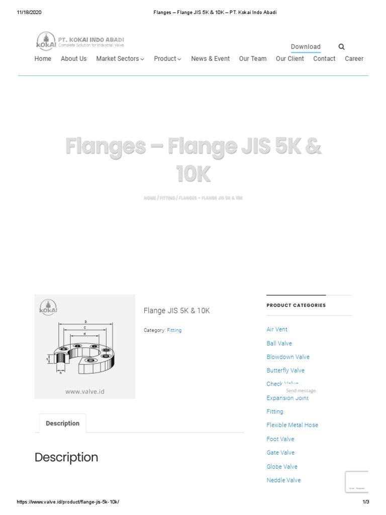 Flanges - Flange JIS 5K & 10K | PDF | Valve | Tools