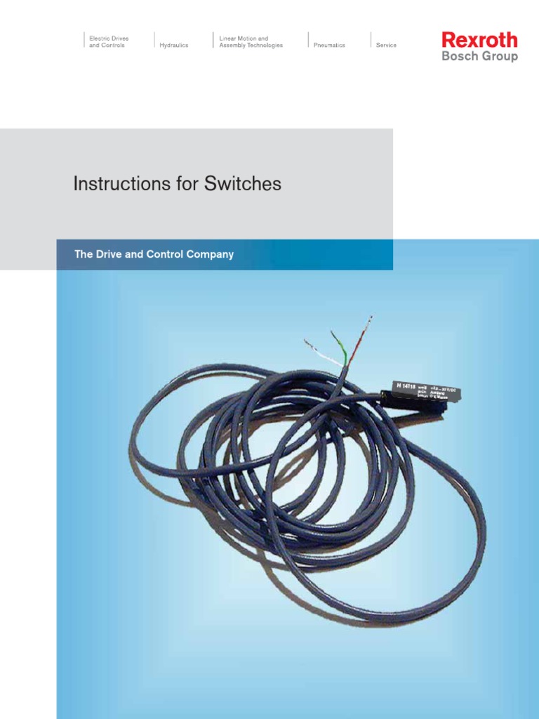 Bosch Rexroth Corporation Switch Installation and Wiring Instructions ...