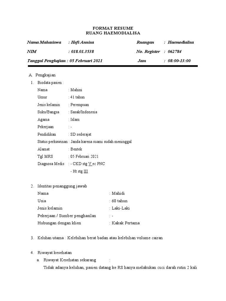 Format Resume Benar | PDF