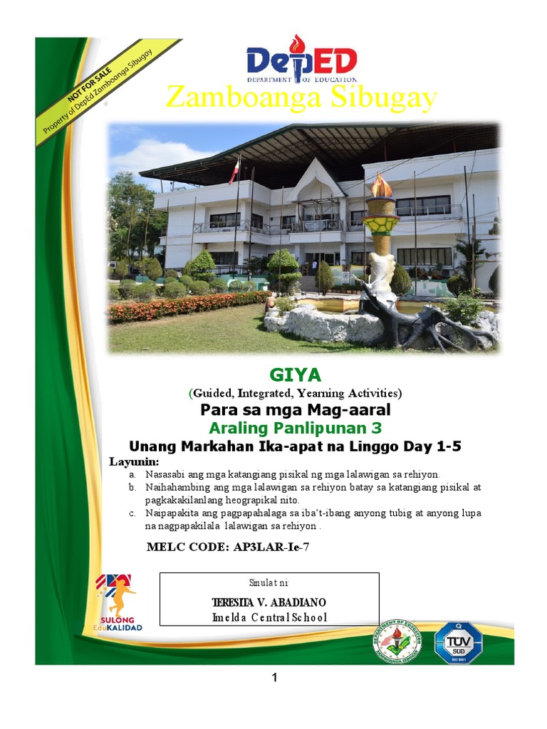 Arpan 3 Unang Markahan W4 | PDF