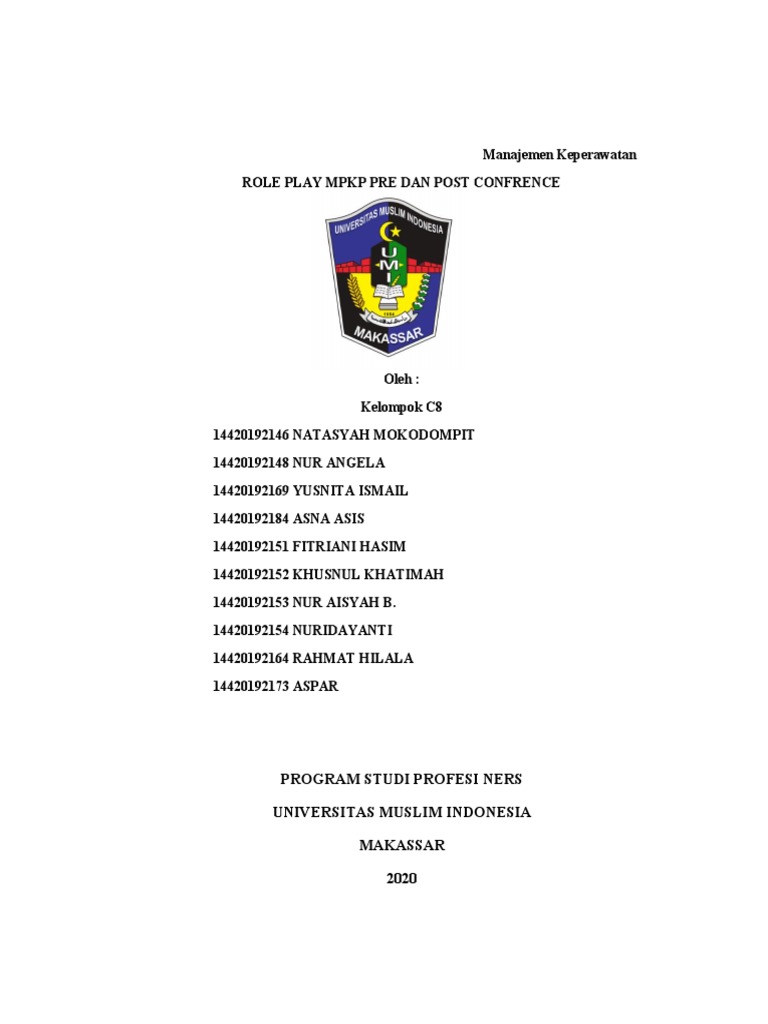 Role Play MPKP Pre Dan Post Confren-1 | PDF