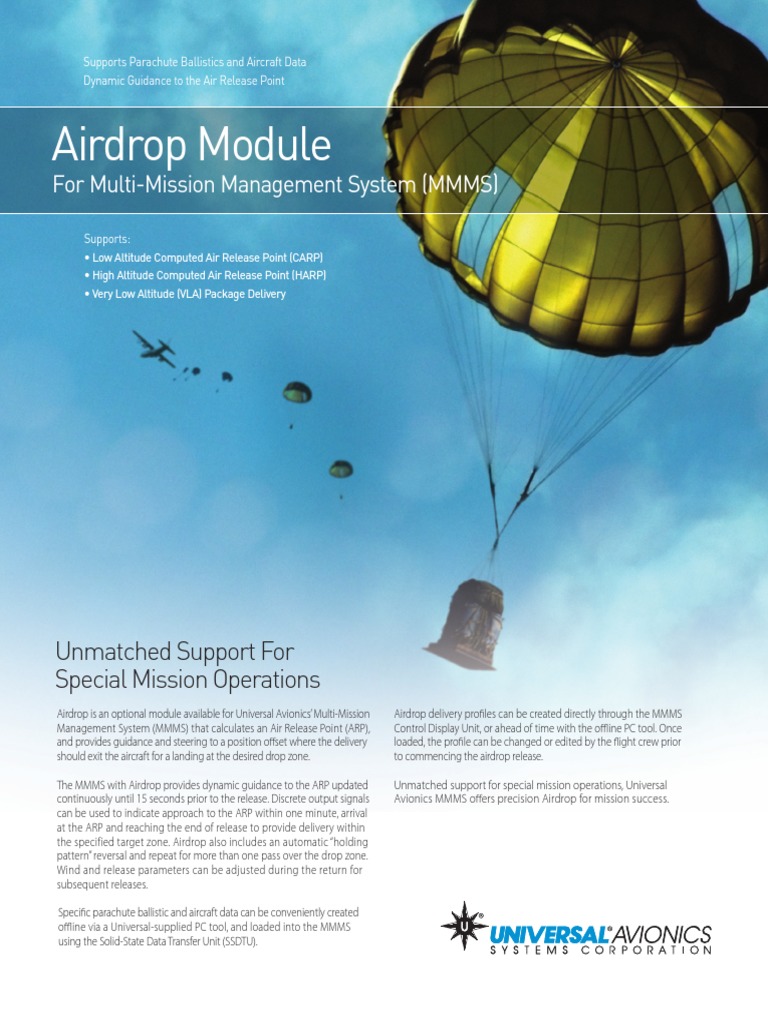 Airdrop Module: For Multi-Mission Management System (MMMS) | PDF | Aviation