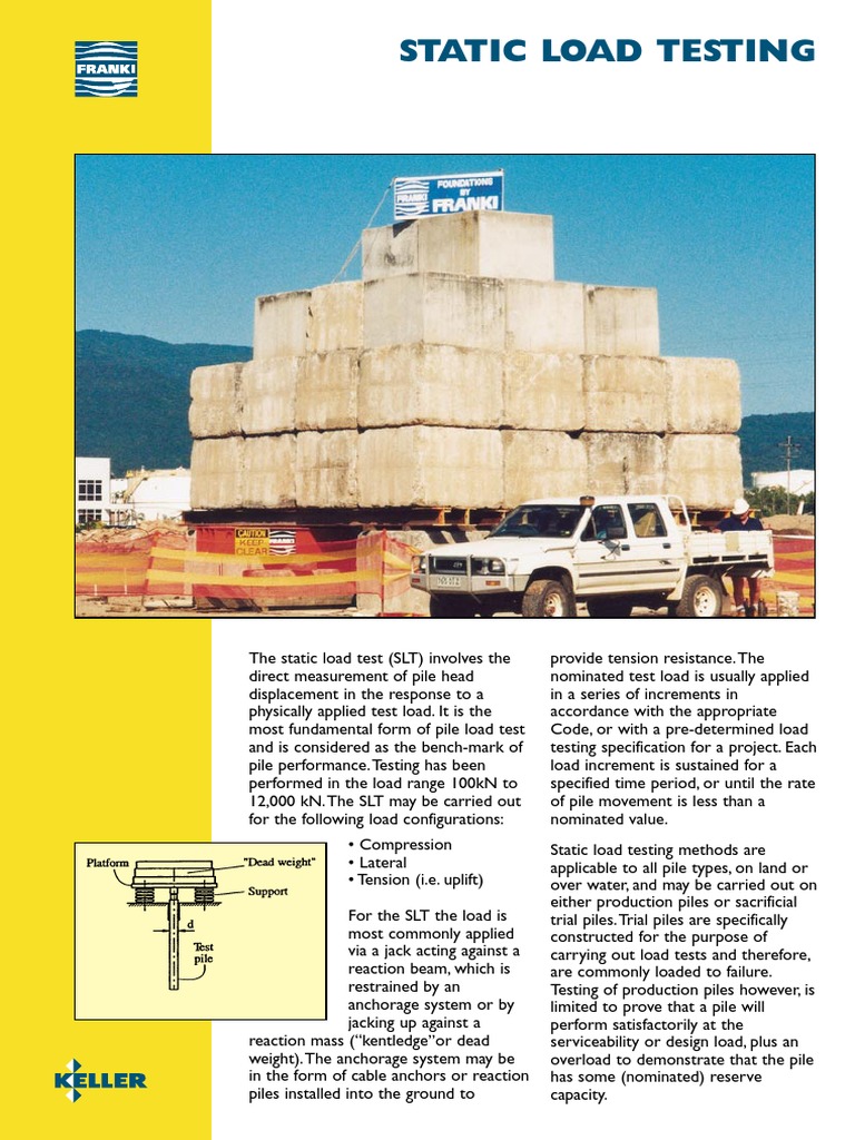 Static Load Test | PDF | Deep Foundation | Structural Load