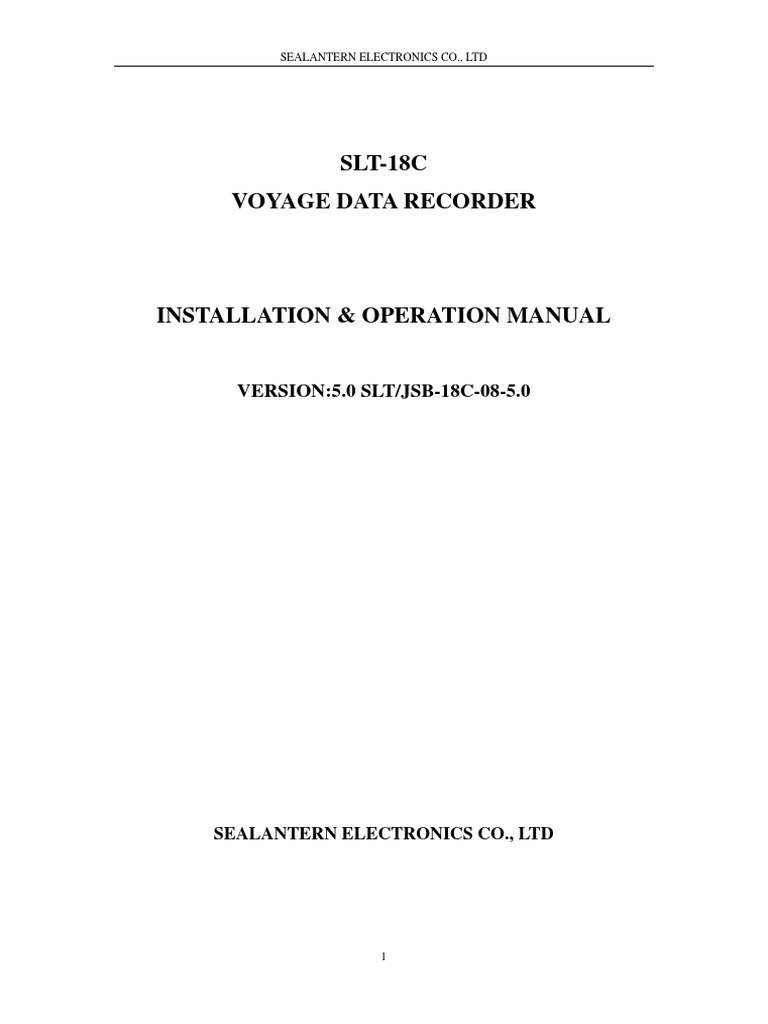 VDR Manual v5.0 (English) | PDF | Power Supply | Microphone