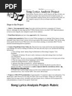Song Analysis Worksheet PDF | PDF