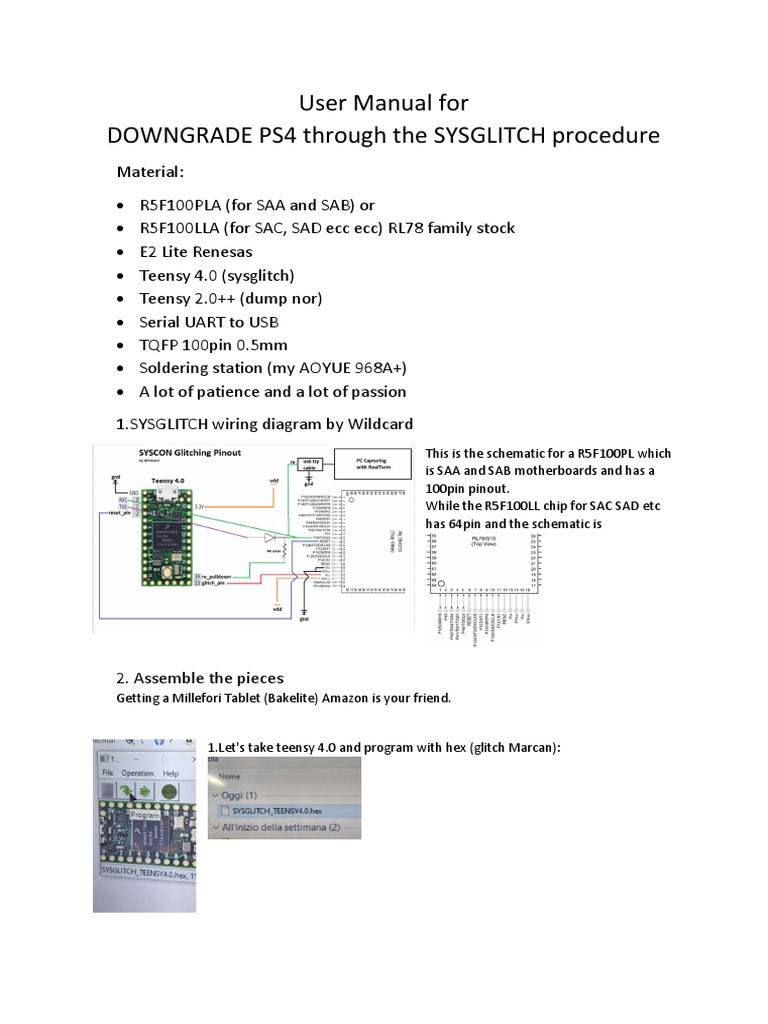 User Manual For DOWNGRADE PS4 Through The SYSGLITCH Procedure | PDF | Computer Engineering ...