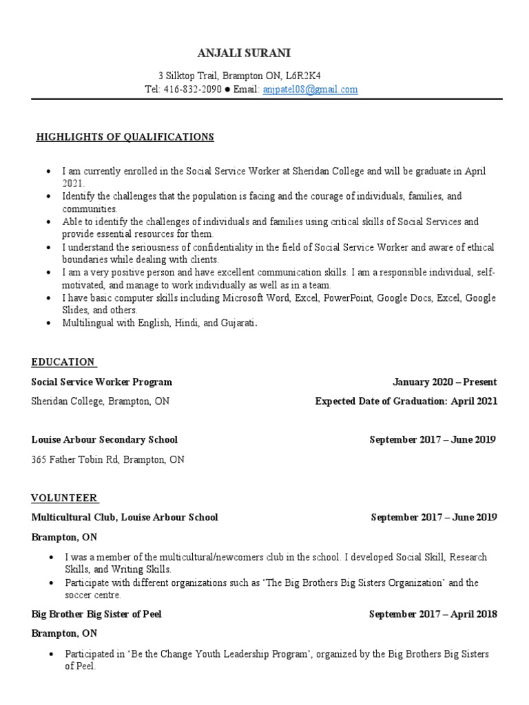 Anjali Resume | PDF | Human Nature | Business