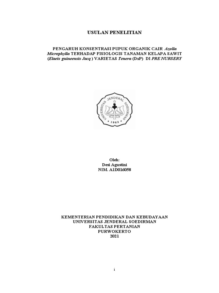 Proposal Penelitian - Desi Agustini | PDF