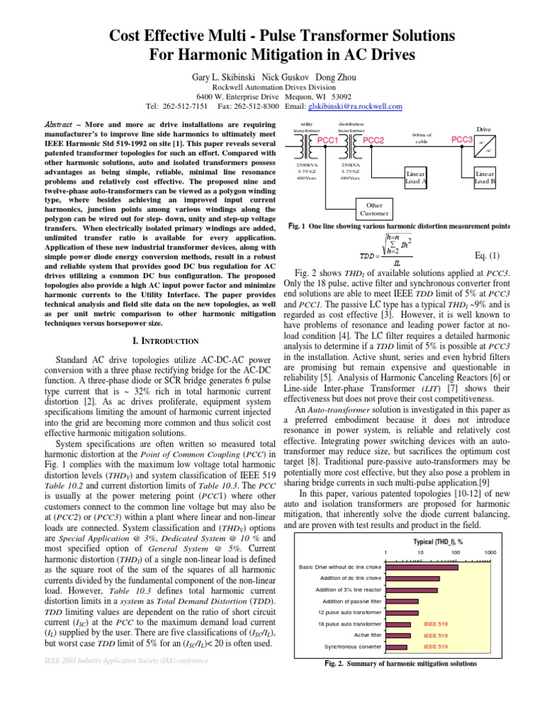 Rockwell Multi - Pulse Transformer Solutions | PDF | Transformer ...