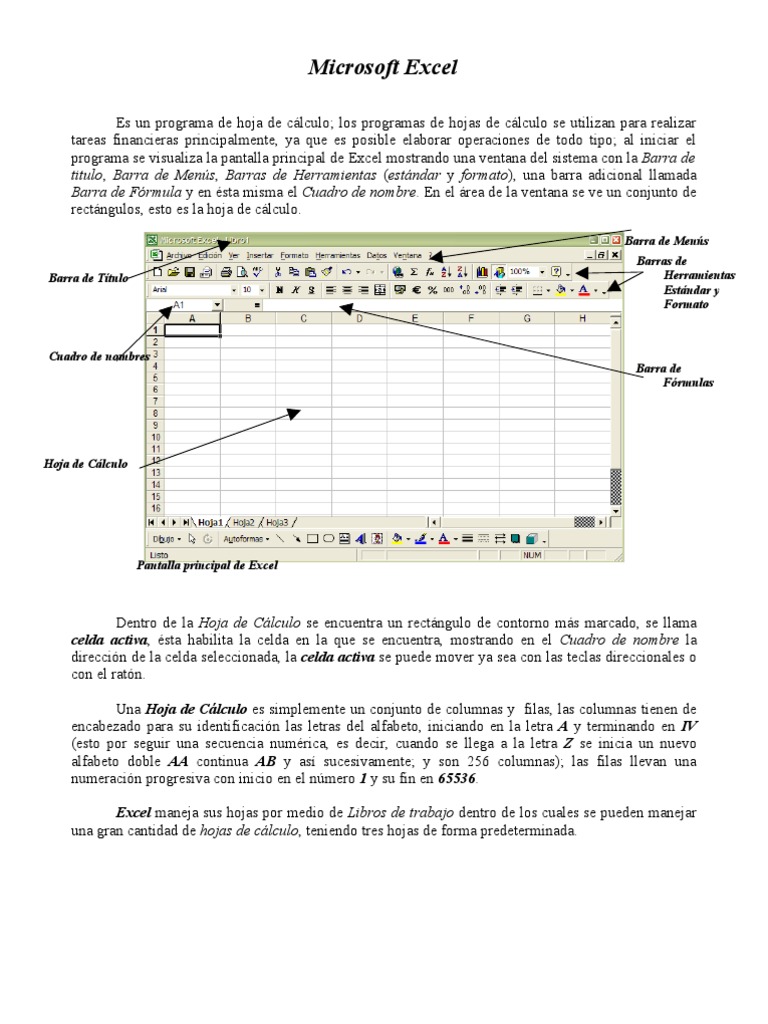 Manual Basico De Excel Pdf Hoja De Cálculo Microsoft Excel