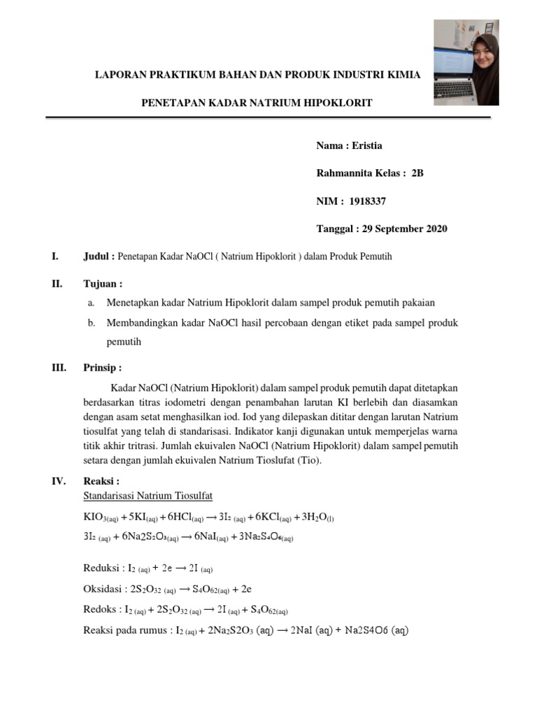 Penentuan Kadar NaOCl | PDF