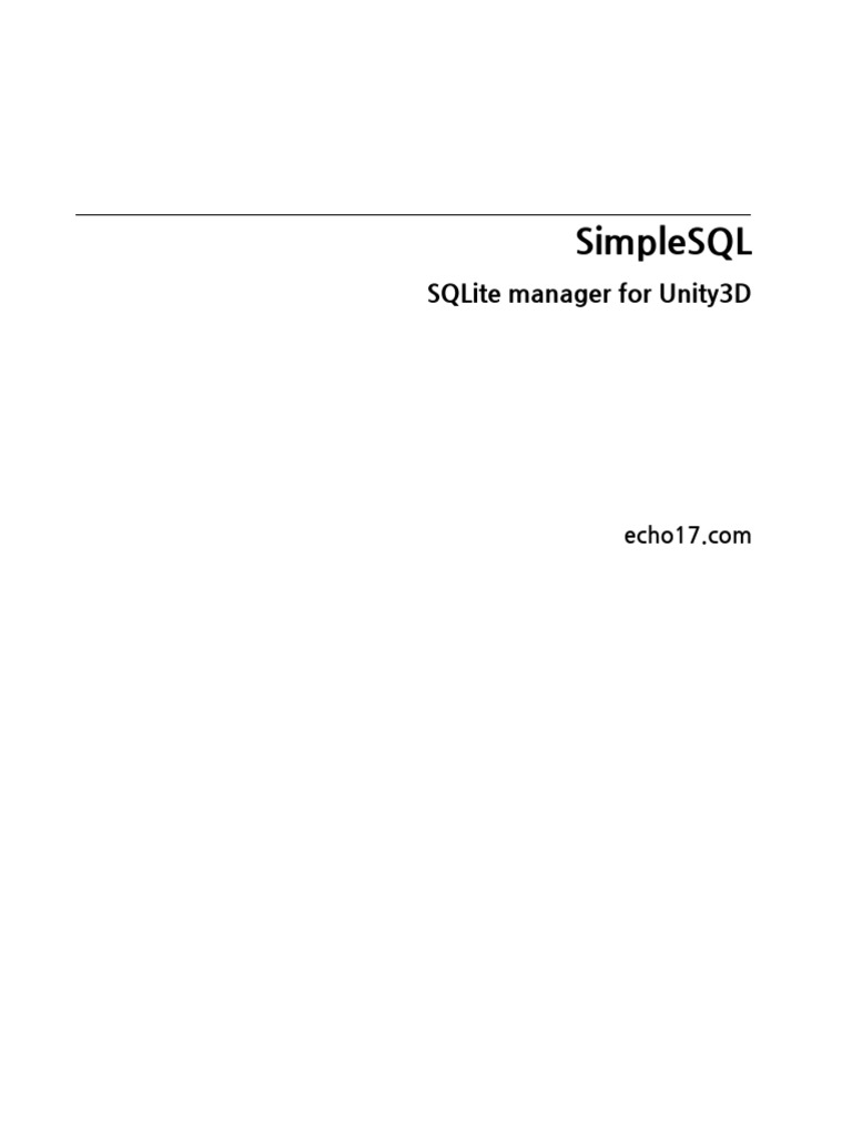 SimpleSQL UserManual | PDF | Language Integrated Query | Database Transaction
